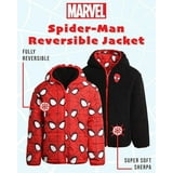 Marvel Boys’ Avengers Spider-Man Reversible Jacket – Sherpa Fleece ...