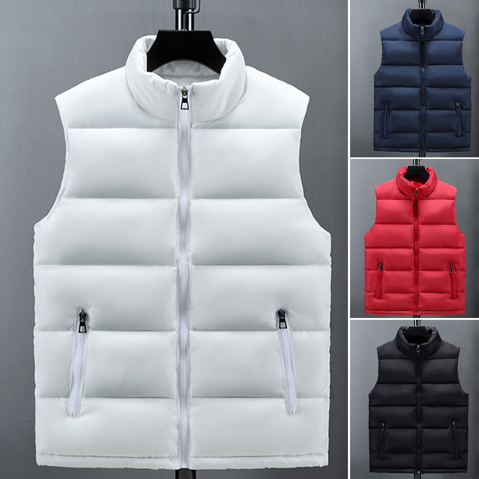 Click here for Neinkie Autumn Winter Men Vest Solid Color Thicken... prices