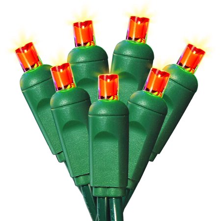 Multicolor Xmas Lights 25ft 50 LED Green Wire Fairy Starry Mini String ...