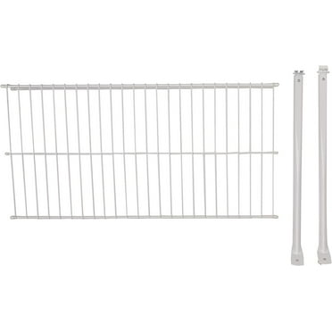Rubbermaid 3' x 12" Steel White Linen Shelf Kit. Holds up to 10 lbs ...