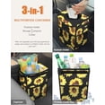 Car Trash Can with Lid, Cute Leakproof Car Trash Garbage Bag Hanging ...
