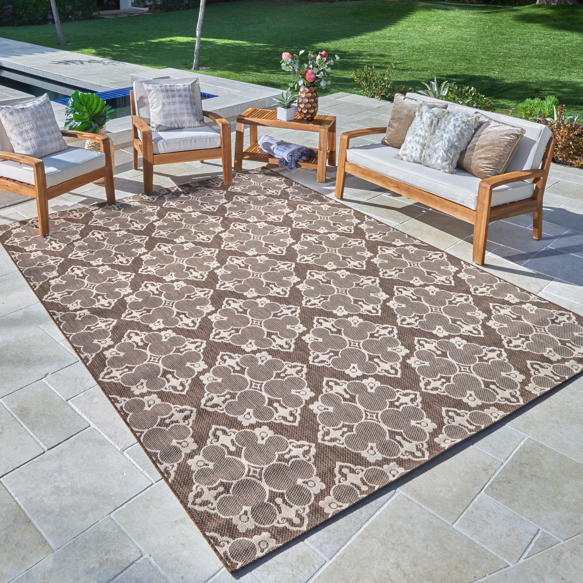 Mickey Mouse Outdoor Rug Medallion Havana Sand - Walmart.com