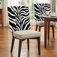 Chair Covers Set of 4 Black Tiger Tattoo Pattern Chair Slipcover ...
