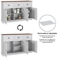 Homfa Sideboard Storage Cabinet with 3 Drawers & 3 Doors, 47.2'' Wide ...