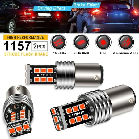 BeesClover 1 Pair 1157 Led Strobe Flashing Safety Alert Brake/stop ...