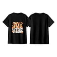 70's Vibe Retro Groovy Flower Black Cotton T-Shirt S - Walmart.com