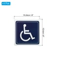 Uxcell 6x6 Inch Handicap Sign Stickers, Vinyl Accessible Sign Disabled ...