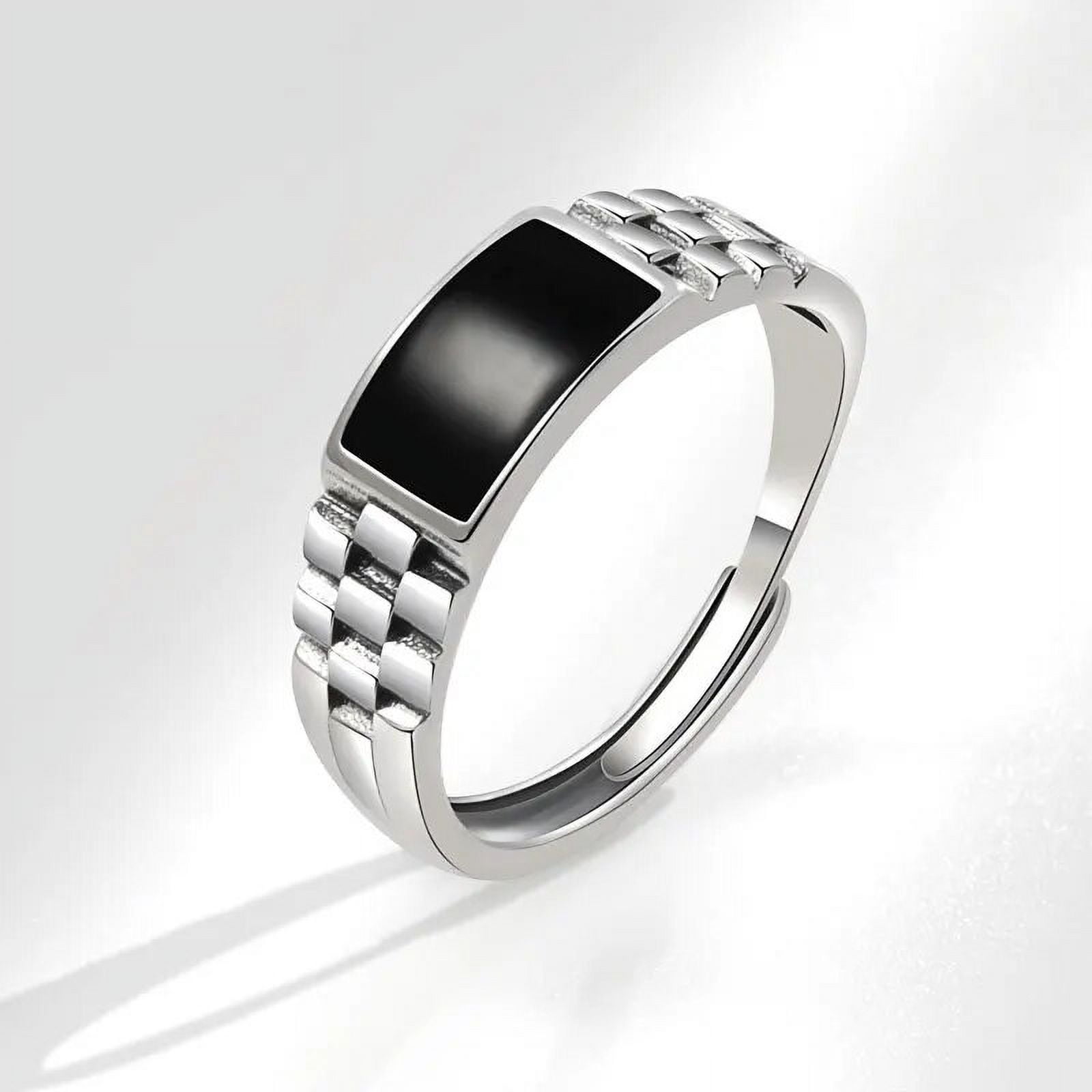NBNB-anillo ajustable con forma de reloj para mujer y hombre, sortija ...