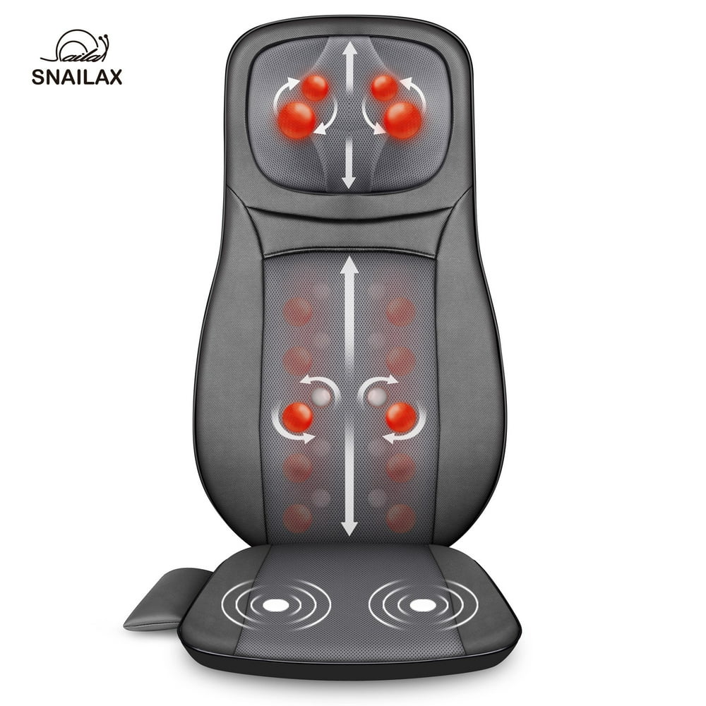 Snailax Shiatsu Neck & Back Massager with Heat, Full Back Kneading ... Snailax Shiatsu Neck & Back Massager with Heat, Full Back Kneading ...