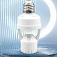 YaoZQ E27 Motion Sensor Light Bulb Socket Adapter, 1 Pack, PIR Auto On ...