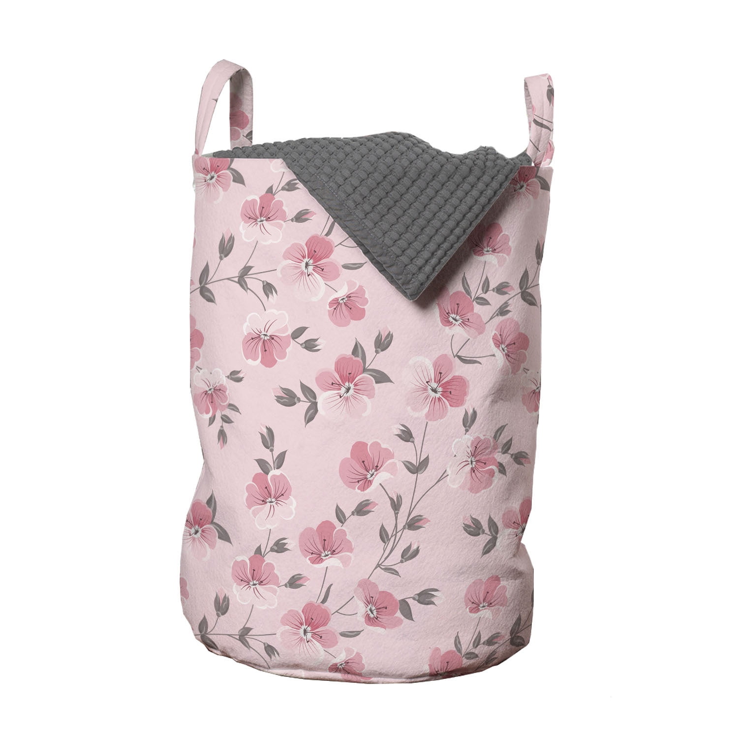 Floral Laundry Bag, Linum Flower Petals Flowering Pastel Gardening ...