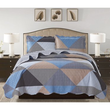Suzy 3pc Reversible Quilt Set Rust - Queen Size - Walmart.com