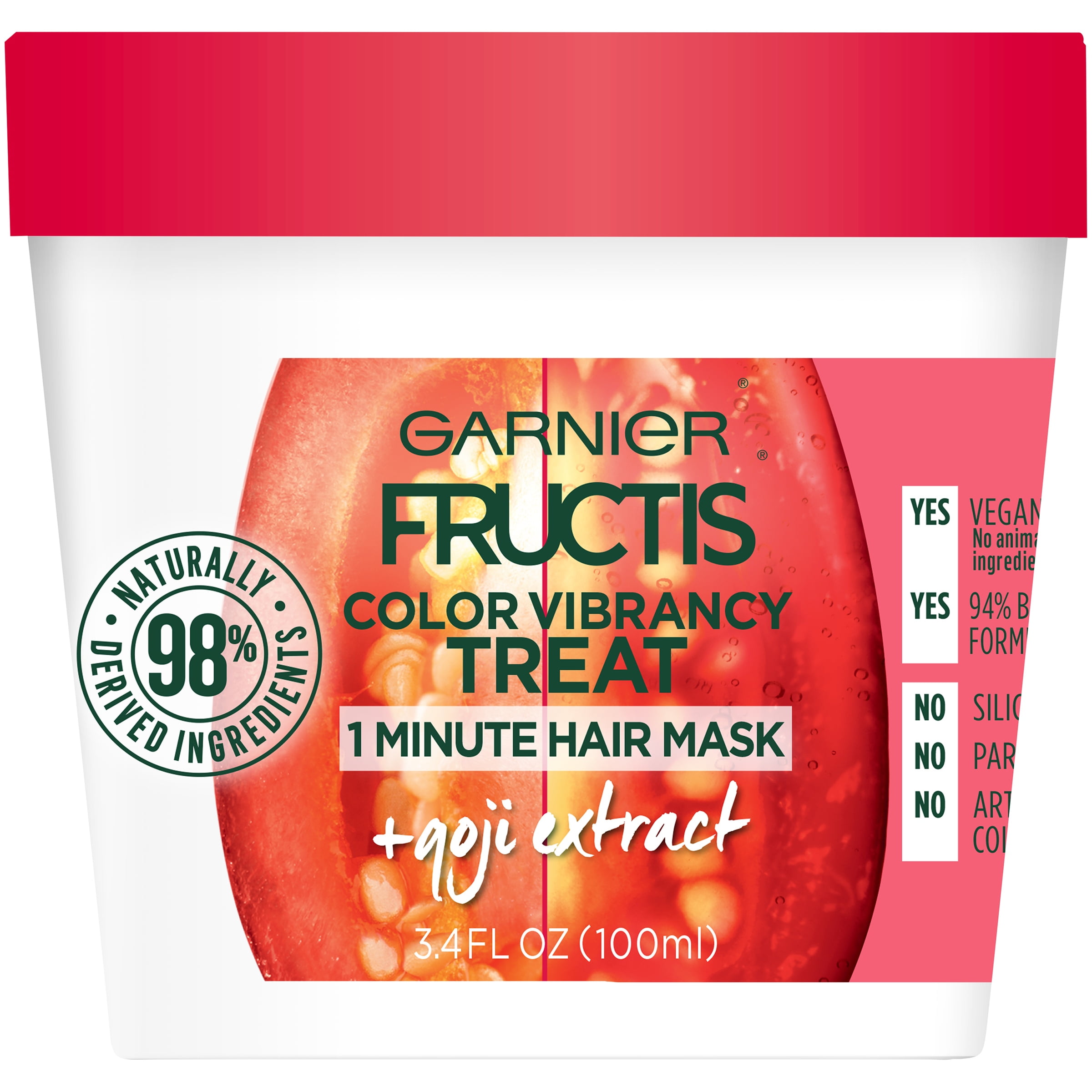 Garnier Color Vibrancy Treat Nourishing Hair Mask, 3.4 fl oz – Walmart ...