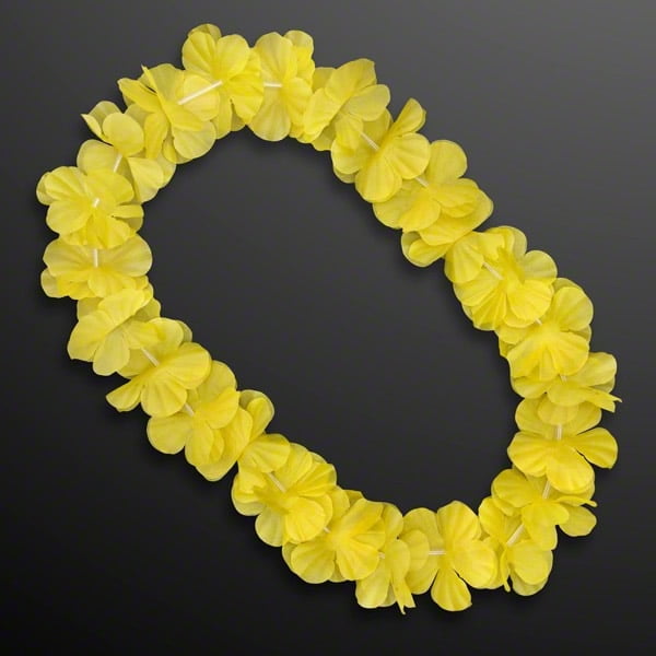 Blinkee - Hawaiian Flower Lei Necklace Yellow - Walmart.com