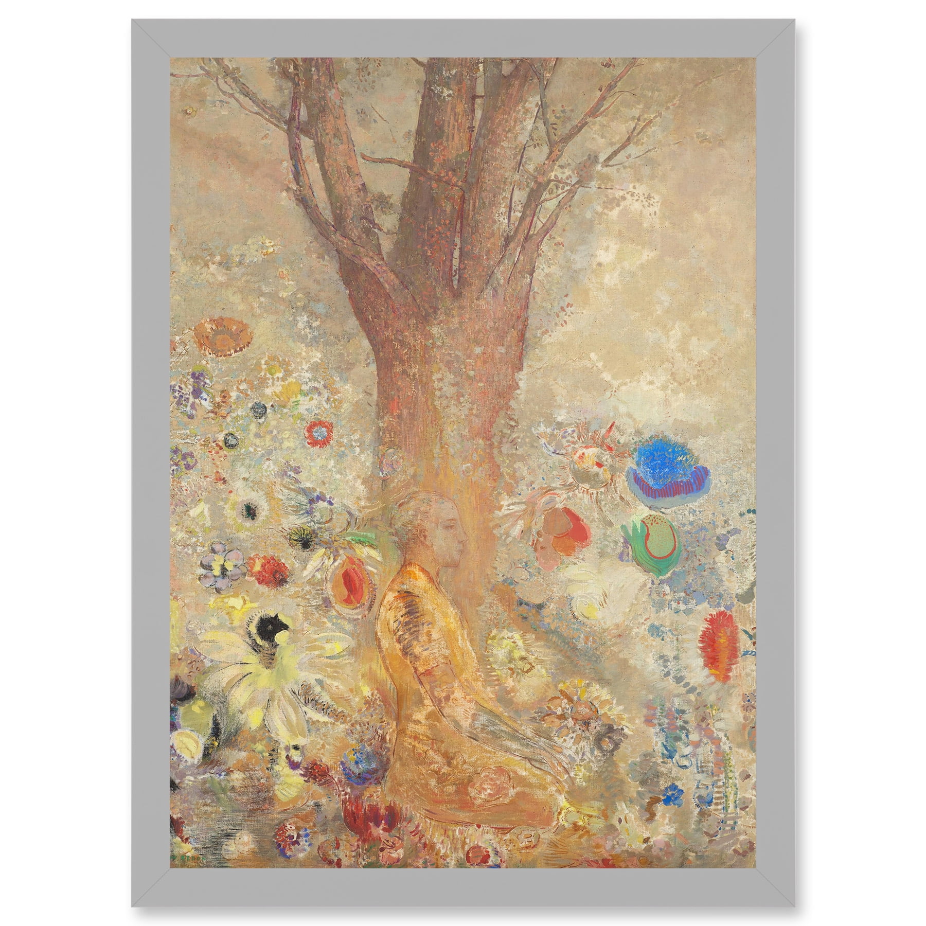 Odilon Redon The Buddha Lotus Tree Painting Artwork Framed Wall Art ...