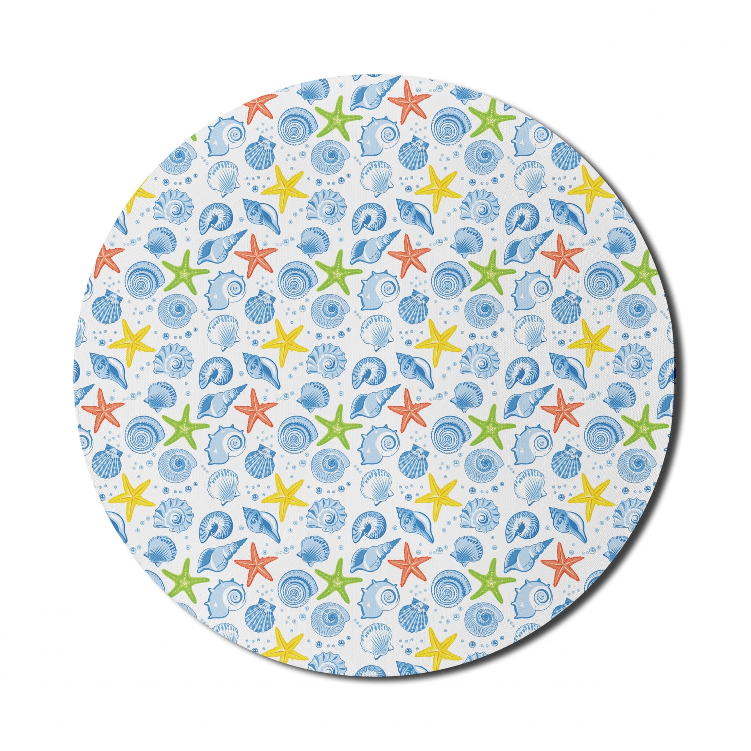 Nautical Mouse Pad for Computers, Marine Themed Starfish Mollusk Coral ...