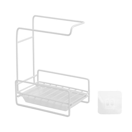 Adhesive Sponge Rack Space Saving Wall Mounted Dish Cloth Kitchen ...