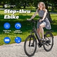 ZDZA Electric Bike for Adults 26”, 750W Peak Motor 35KM/H Ebike for ...