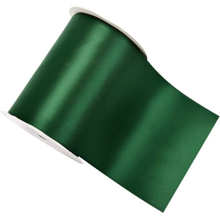 Double Face Satin Ribbon Roll - 4 inch Wide Solid Color Craft Ribbon ...