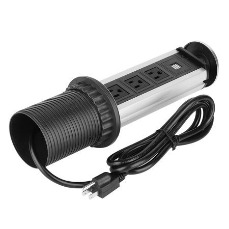 Qiilu Retractable Socket, Retractable Electric Socket,3 Power Socket 2 ...