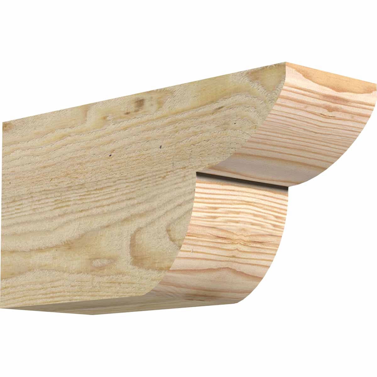 4"W x 6"H x 12"L Crestline Rough Sawn Rafter Tail, Douglas Fir ...