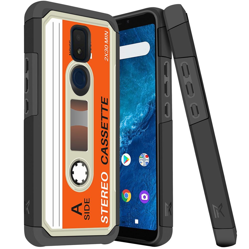 ANJ+ Slim Dual Layer Hybrid Shockproof Case + Tempered Glass Cover for ...