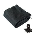 Shatex 70% Sunblock Shade Cloth With Grommets 12x16ft Black for Plant ...