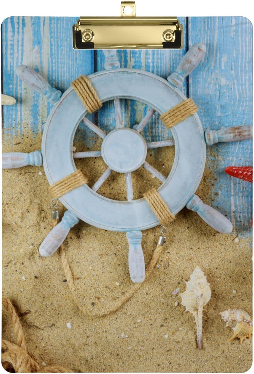 FMSHPON Sea Shell Starfish Clipboard Hardboard Wood Nursing Clip Board ...