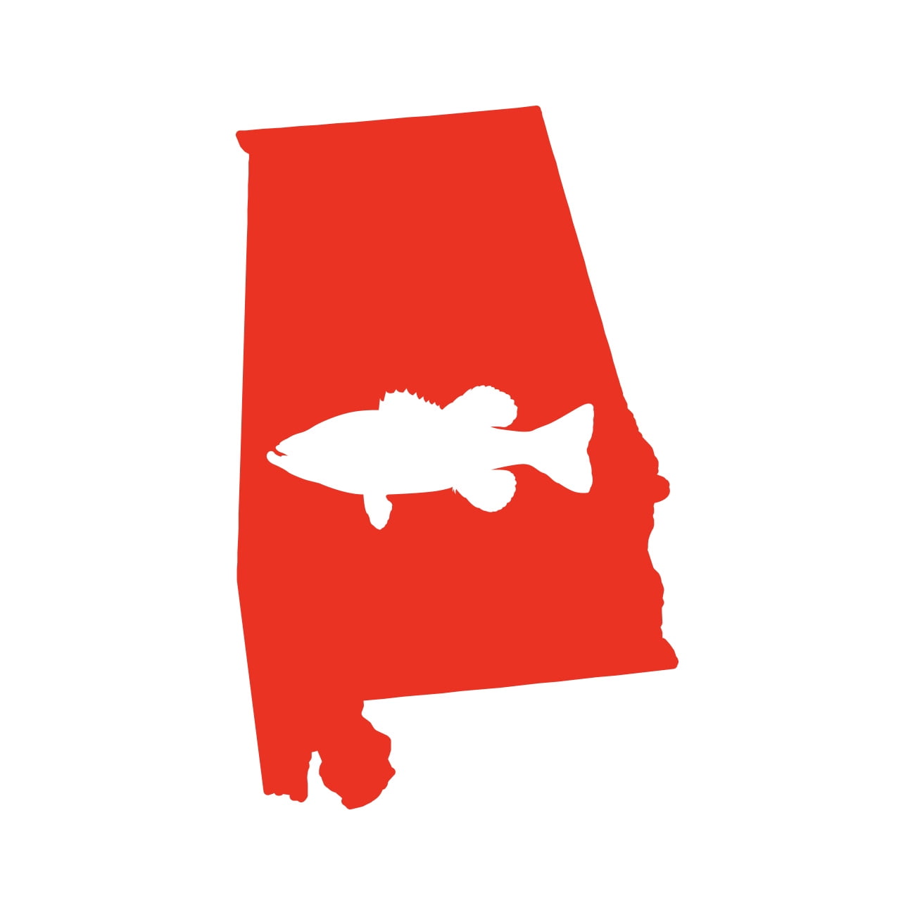 Alabama Bass Sticker Decal Die Cut - Self Adhesive Vinyl - Weatherproof ...