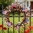 15.7-Inch Plastic Garland, Independence Day Themed Red, White And Blue ...