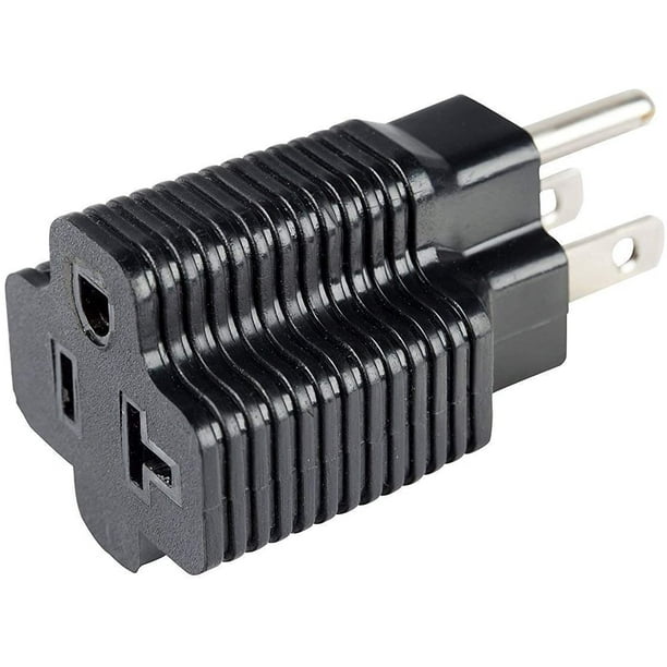 15 Amp Male to 20 Amp Female Plug Outlet 3 Prong Household T-Blade ...