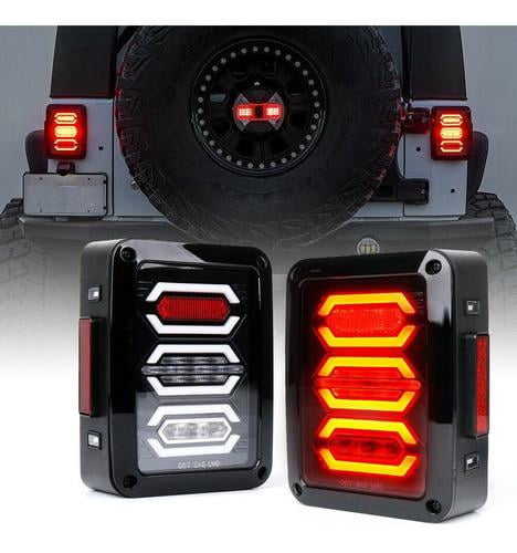 JUEGO CALAVERAS JEEP WRANGLER 07-18 XPRITE(3 HEXAGONO NEON) BLACK PARA ...