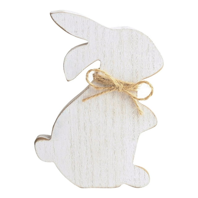 Easter Table Wooden Sign, 1pc Wooden Bunny Farmhouse Decor Wood Rabbit ...