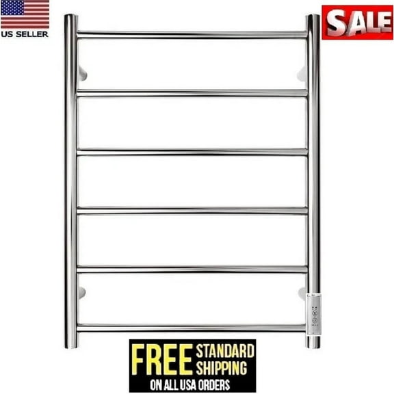 Electric Towel Warmer - Wall Mounted Bathroom Heated Towel Rack, Plug ...
