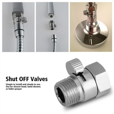 EEEkit Full Brass G1/2" Flow Quick Control Shut OFF Valve Shower Head ...