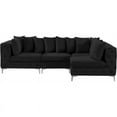 Maklaine Modern / Contemporary Black Velvet Modular Sectional - Walmart.com