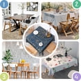 60x60in(152x152cm) Square Tablecloth, Waterproof Polyester Table Cover ...