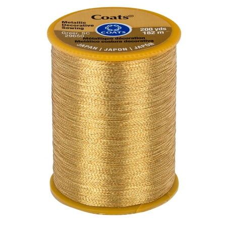 Coats & Clark Metallic Gold Embroidery Thread, 200 Yd. - Walmart.com