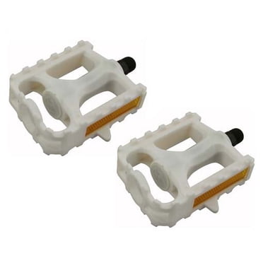 507 Pvc Pedals 1/2" White/Chrome. Bike pedals, bicycle pedal, for ...