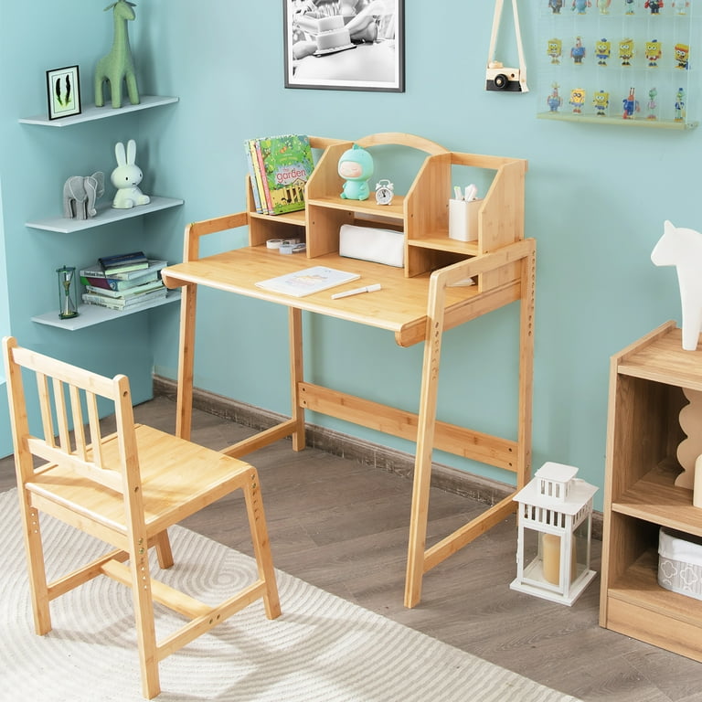 Free Shipping! Costway Bamboo Kids Study Desk And Chair Set Free Shipping! Costway Bamboo Kids Study Desk And Chair Set