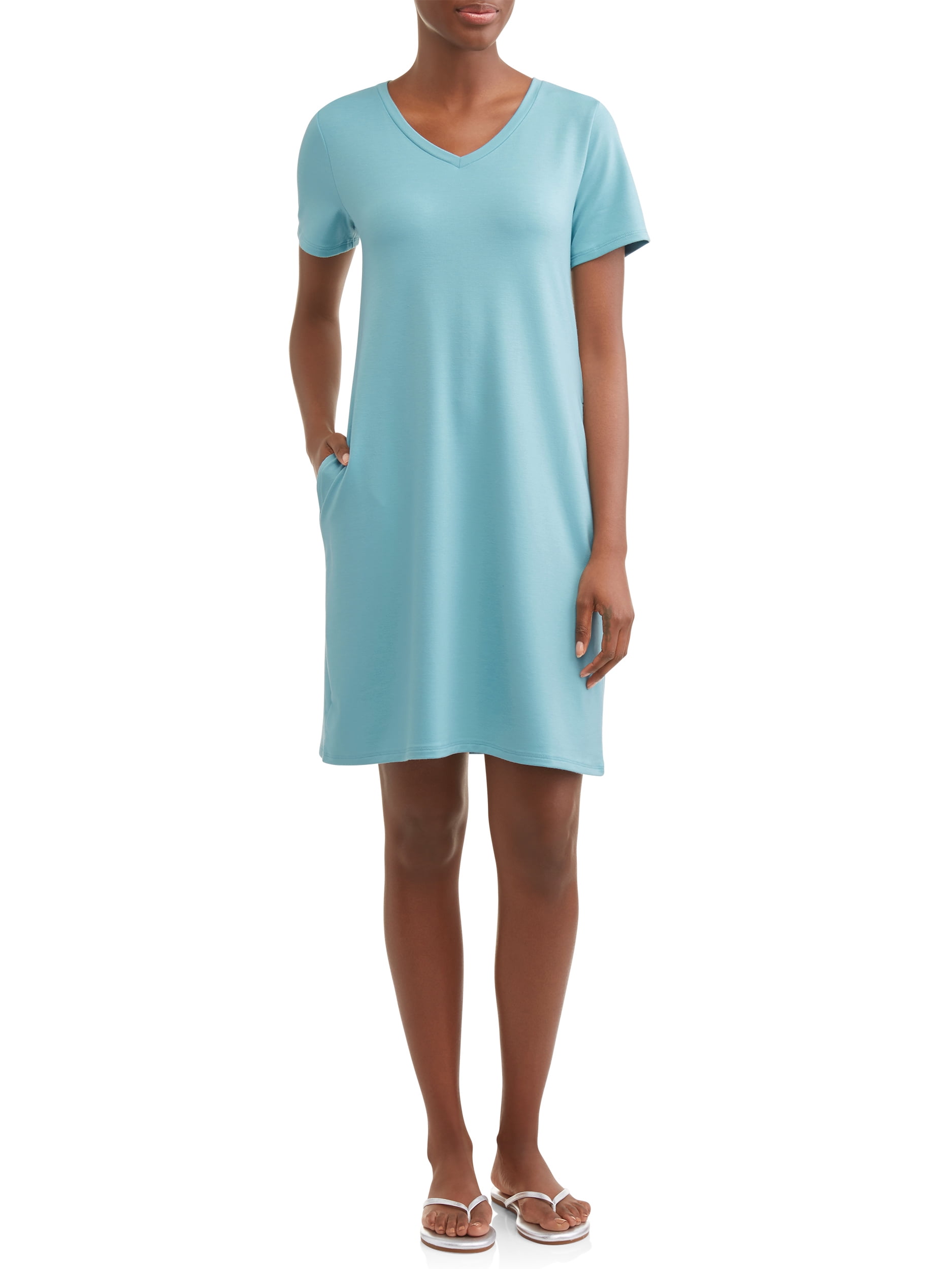 Time and Tru Women's French Terry Dress - Walmart.com