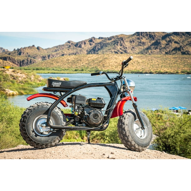 Coleman BT200X 196cc Gas Powered Mini Bike Black Red Walmart Business Supplies