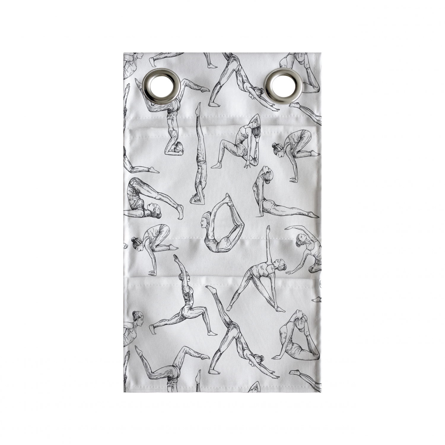 Yoga Hanging Pocket Organizer, Outline Minimal People Poses Flow ...