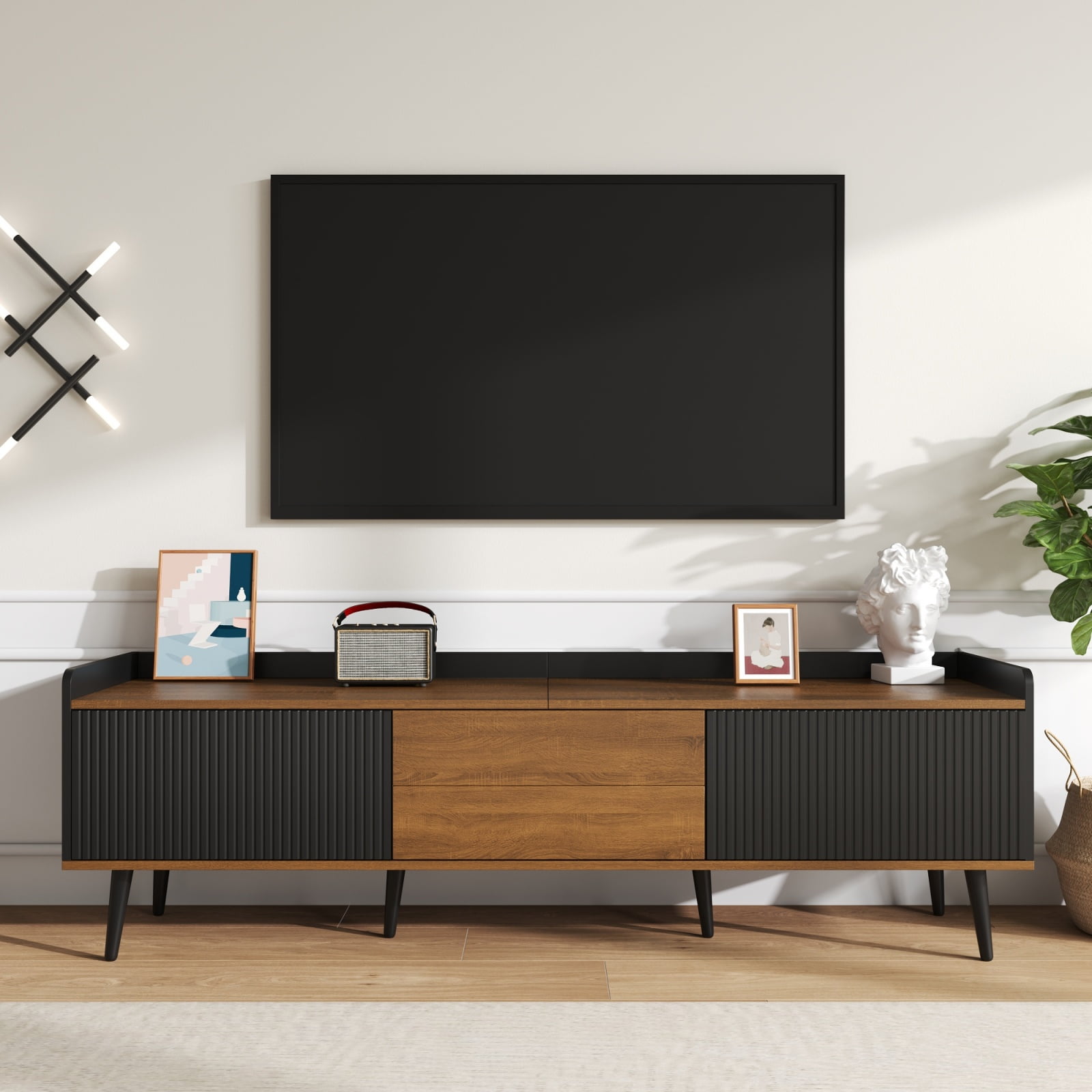 Click here for Deiokin 63 Modern Tv Stand With 3 Doors  Scandinav... prices