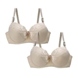 Aoiroe Women's Bras Lace Stitching Embroidery Thin Plus Size Bra ...