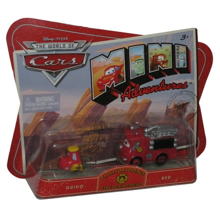 Disney Cars Mini Adventures Guido Pitty & Red Toy Truck Toy Car Set ...
