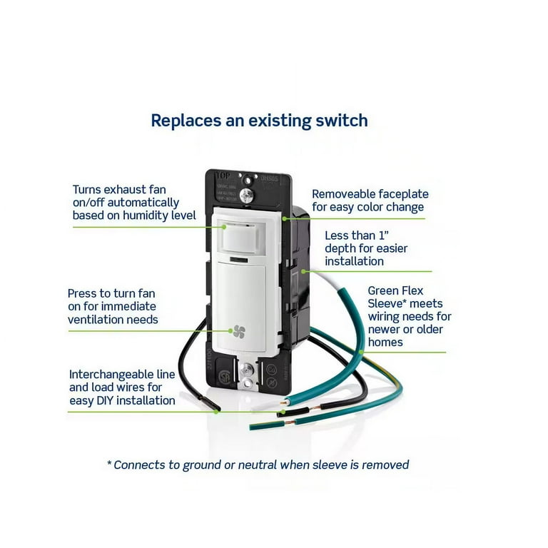 Leviton Humidity Sensor Switch Humidity Sensor And Fan Control