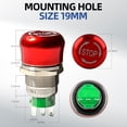 Keegwa 19mm Emergency Stop Push Button Switch Stainless Steel Metal 5A ...