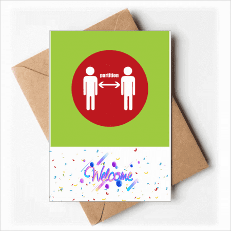 Keep Away Safe Distance Isolation Welcome Back Greeting Cards Envelopes ...