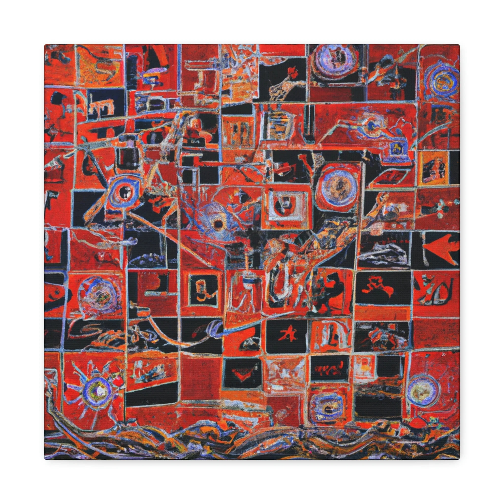 Nautical Chart Expressionism - Canvas - Walmart.com